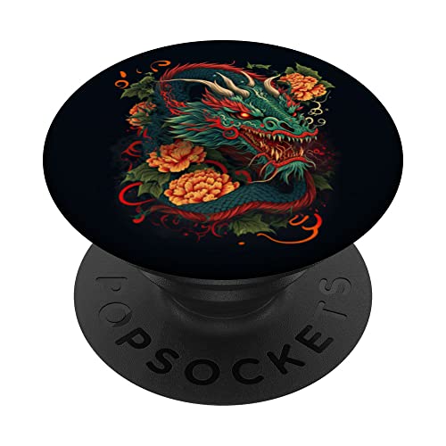 Cool Fantasy Chinese Asian Dragon PopSockets Swappable PopGrip