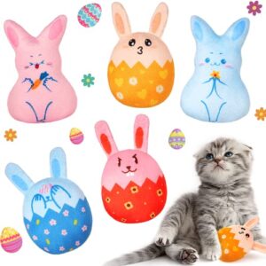 biubiucat catnip toys interactive cats nip toy/kitten chew plush gift/best play kick stuff/kitty stuffed teething pillow/cute and soft dental gifts for indoor kittens (bunny)