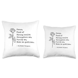 Saint Gemma Galgani Catholic Design St. Gemma Galgani Female Catholic Saint Quote Saying Throw Pillow, 16x16, Multicolor