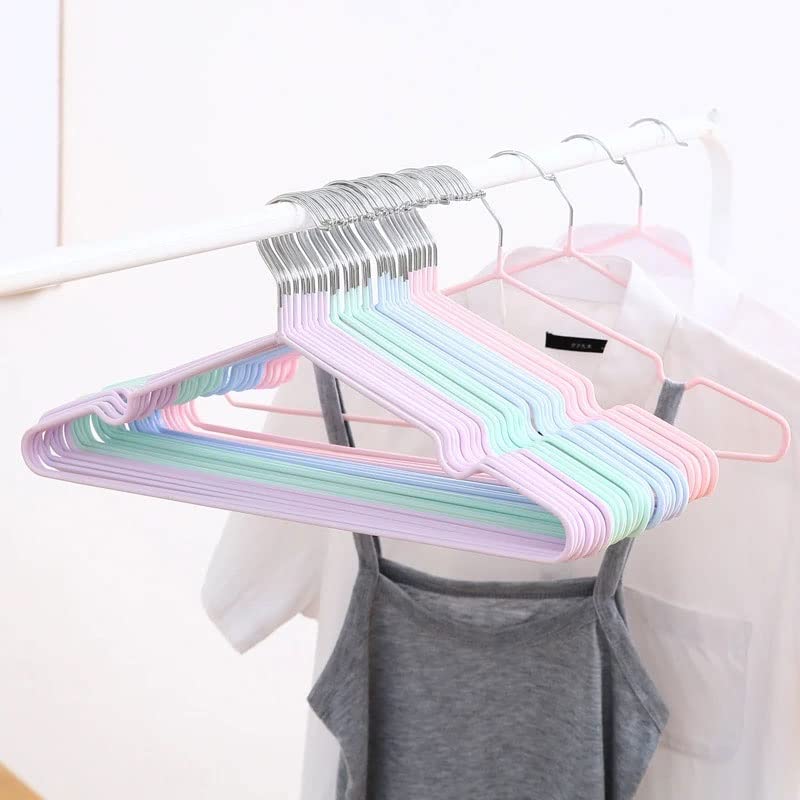 EYHLKM Clothes Hanger Household Non-Slip Metal Drying Rack for Adult Suit Plus Length Clothing Hanger ( Color : Black , Size : 40*20cm )