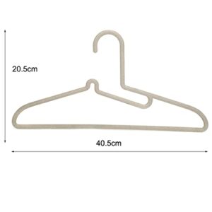 EYHLKM Plastic Adult Hanger Clothes Suit Hanger Coat Hanger Storage Rack Space Saving Drying Rack ( Color : Beige , Size : 40.5*2.5cm )