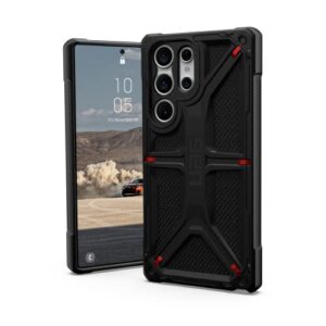 urban armor gear uag designed for samsung galaxy s23 ultra case 6.8" monarch kevlar black - premium rugged heavy duty shockproof impact resistant protective cover