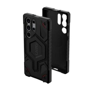 urban armor gear uag designed for samsung galaxy s23 ultra case 6.8" monarch pro kevlar black - premium rugged heavy duty shockproof protective cover compatible with magnetic charging