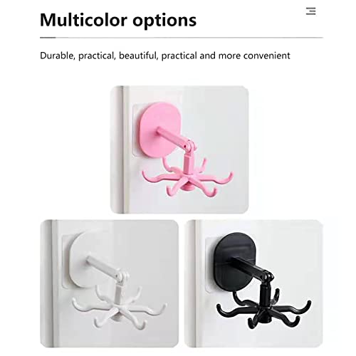 BLUGY Kitchen Utensil Holder Hook 360 Degrees Rotating Folding Hook Waterproof Kitchen Hooks for Hanging for Home Bathroom Kitchen Towel 1pc