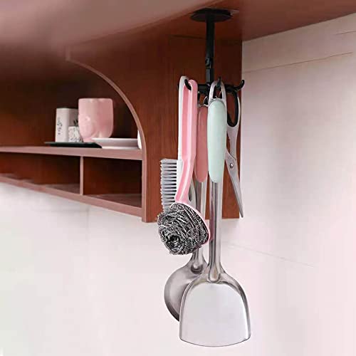 BLUGY Kitchen Utensil Holder Hook 360 Degrees Rotating Folding Hook Waterproof Kitchen Hooks for Hanging for Home Bathroom Kitchen Towel 1pc