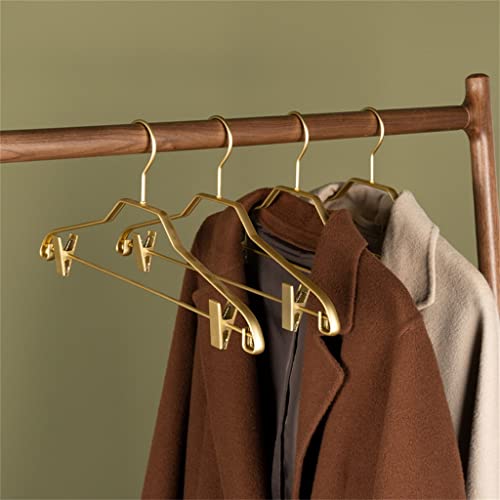 EYHLKM 5pcs Trouser Hangers Clothes Hanger Matte Aluminum Alloy Traceless Dress Pants Towel Hanger Wardrobe ( Color : D )