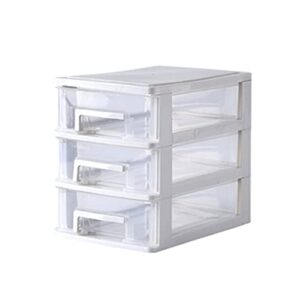 zerodeko plastic drawers 3-layer plastic drawer type closet portable storage cabinet desk storage rack organizer craft storage box for home office white storage drawers