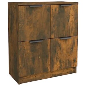 vidaxl sideboard smoked oak 23.6"x11.8"x27.6" engineered wood