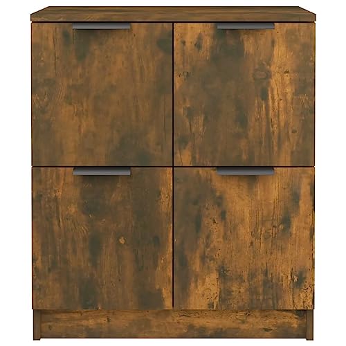 vidaXL Sideboard Smoked Oak 23.6"x11.8"x27.6" Engineered Wood