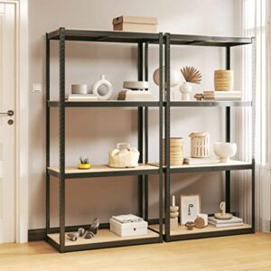 vidaxl 4-layer shelves 2 pcs anthracite steel&engineered wood