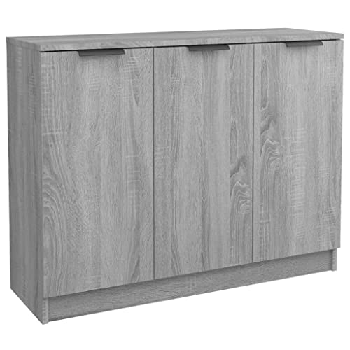 vidaXL Sideboard Gray Sonoma 35.6"x11.8"x27.6" Engineered Wood