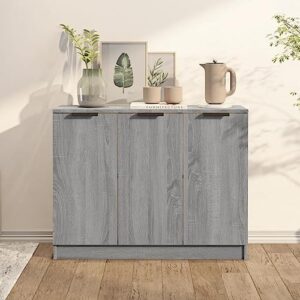 vidaXL Sideboard Gray Sonoma 35.6"x11.8"x27.6" Engineered Wood