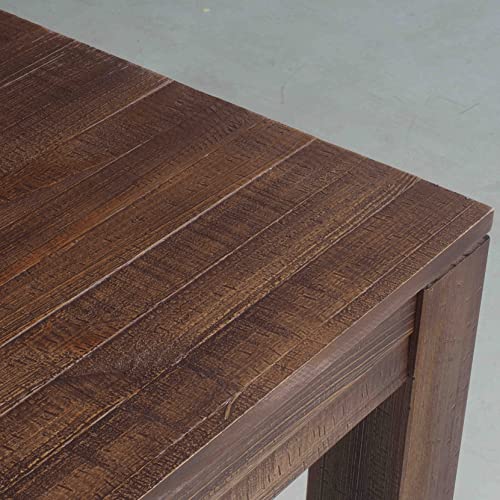 Montauk Solid Wood 63" Dining Table, Rustic Walnut