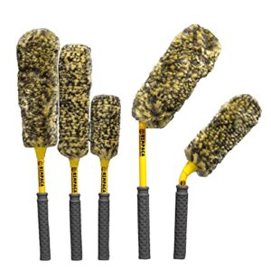 chemical guys acc617 & acc615 rimpaca ultimate wheel brush 5 piece maxi set (soft wheel cleaners)