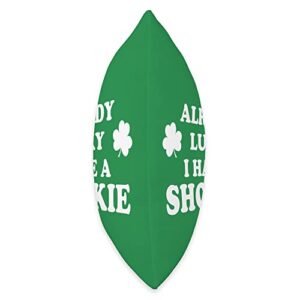 Lucky Shorkie Owner Design I'm Already Lucky I Have A Shorkie St Patrick's Day Throw Pillow, 16x16, Multicolor