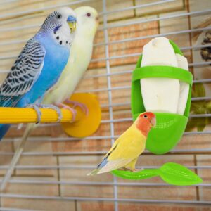 Cuttlebone Holder for Bird Cage | Cuttlebone Stand Cuddle Bone Feeding Cup Rack | Cuttlefish Bone Beaks, Natural Birds Calcium Parrots Cockatiels Budgie Lokoo