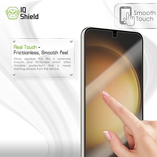 IQShield Screen Protector Compatible with Samsung Galaxy S23 Plus 5G Works with Fingerprint Scanner (2-Pack) Anti-Bubble Clear TPU Film