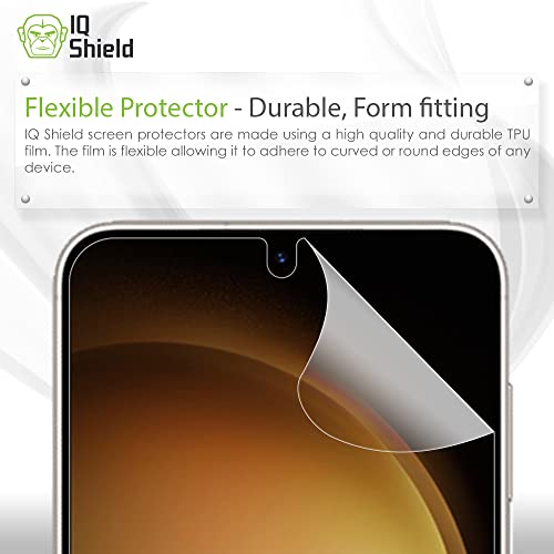 IQShield Screen Protector Compatible with Samsung Galaxy S23 5G (2-Pack) Anti-Bubble Clear TPU Film