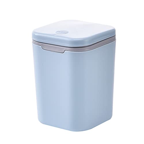 CZDYUF Mini Smart Trash can Zero Waste Trash can Recycle bin Kitchen bin Nordic Simple Removable Desktop Trash can ( Color : Blue , Size : 2L )