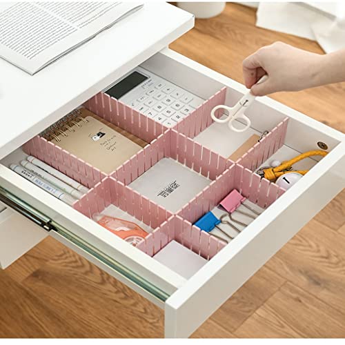 TJLSS Adjustable Plastic Drawer Divider DIY Storage Shelves Household Free Combination Partition Board Space-saving Division Tools ( Color : D )