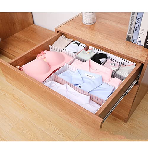 TJLSS Adjustable Plastic Drawer Divider DIY Storage Shelves Household Free Combination Partition Board Space-saving Division Tools ( Color : D )