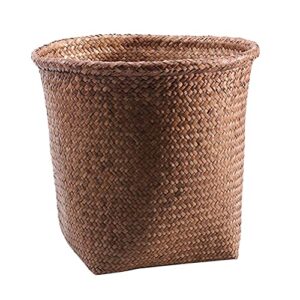 safigle s small trash can wastebasket trash container woven waste basket trash bin for home, office, bathroom, kitchen, dorms, under desk, 26/28/33cm tiny trash can desk accessories