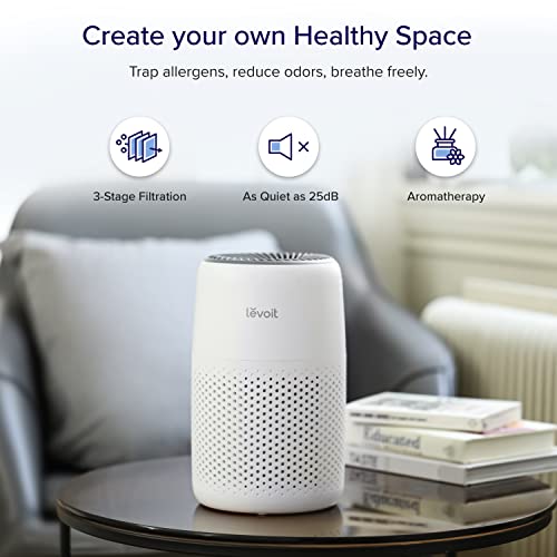 LEVOIT Air Purifiers for Bedroom Home, Blue & Air Purifiers for Bedroom Home, HEPA Filter Cleaner, White