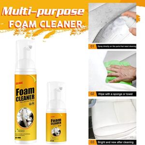 Car Magic Foam Cleaner, Foam Cleaner All Purpose, Foam Cleaner for Car and House Lemon Flavor, Powerful Stain Removal Kit Foam Cleaner for Car, Kitchen, Bathroom, ect (30ml, 2Pcs)