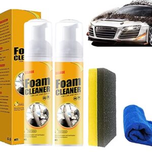 Car Magic Foam Cleaner, Foam Cleaner All Purpose, Foam Cleaner for Car and House Lemon Flavor, Powerful Stain Removal Kit Foam Cleaner for Car, Kitchen, Bathroom, ect (30ml, 2Pcs)