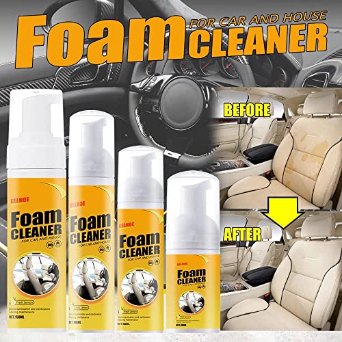 Car Magic Foam Cleaner, Foam Cleaner All Purpose, Foam Cleaner for Car and House Lemon Flavor, Powerful Stain Removal Kit Foam Cleaner for Car, Kitchen, Bathroom, ect (30ml, 2Pcs)