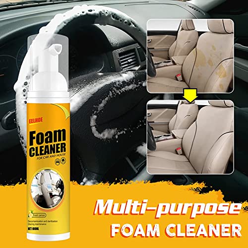 Car Magic Foam Cleaner, Foam Cleaner All Purpose, Foam Cleaner for Car and House Lemon Flavor, Powerful Stain Removal Kit Foam Cleaner for Car, Kitchen, Bathroom, ect (30ml, 2Pcs)