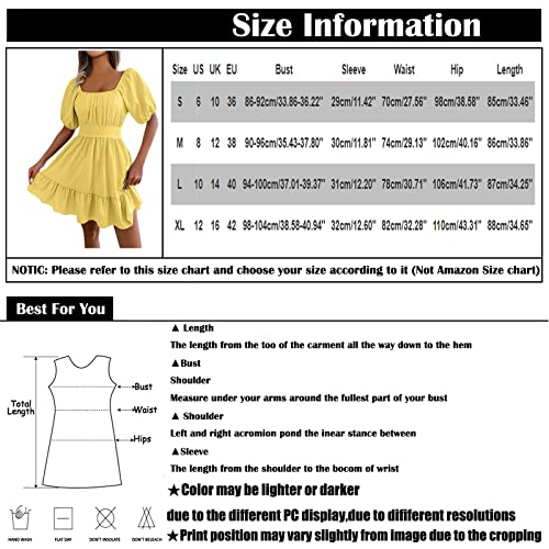 Cocktail Dresses, Party Dresses for Women Cute Summer Dresses Women's Tulle Dress Women's Fashion Spring/Summer Casual Square Neck, Backless Lace-Up with Flounces Clothes 2023 (M, Black)