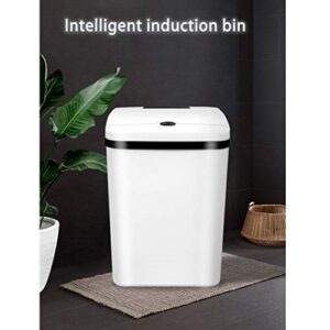 WPYYI 15L Smart Trash Can Household USB Charging Light Energy Trash Can Automatic Induction Dustbin with Lid Kitchen Bathroom Dustbin ( Color : D )