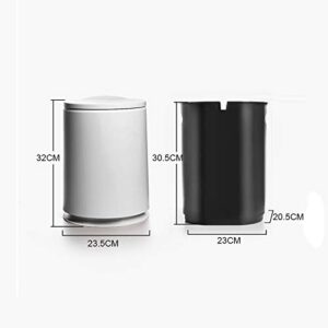 WPYYI 10L Pressing Type Round Plastic Trash Can Double-Layer Multi-Purpose Bathroom/Bedroom Trash Can Nordic Household Cleaning Tool