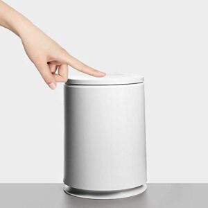 WPYYI 10L Pressing Type Round Plastic Trash Can Double-Layer Multi-Purpose Bathroom/Bedroom Trash Can Nordic Household Cleaning Tool