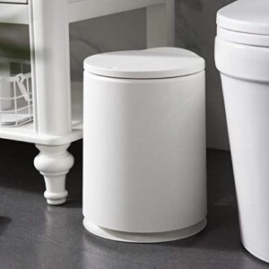 WPYYI 10L Pressing Type Round Plastic Trash Can Double-Layer Multi-Purpose Bathroom/Bedroom Trash Can Nordic Household Cleaning Tool