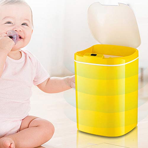 WPYYI Smart Trash Can Automatic Induction Dustbin Intelligent Electric Battery Waste Bin Kitchen Bathroom Dustbin Household Garbage ( Color : E )