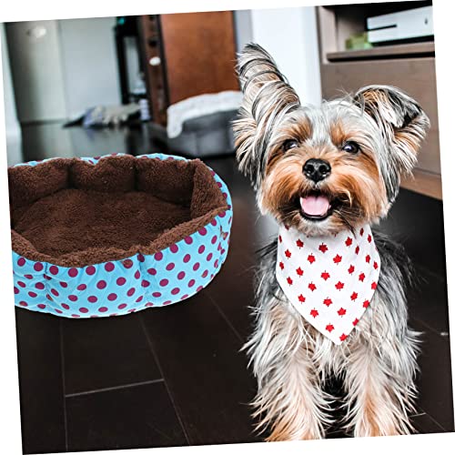 balacoo Puppy Pets Puppy for House Animal Dog Mat Random Warm Round Color Pet Blue S Winter Warming Size Plush Kennel Dot Shaped Cotton Sleeping Polka Cat Cushion Supplies Rabbit Stuffed Plushy