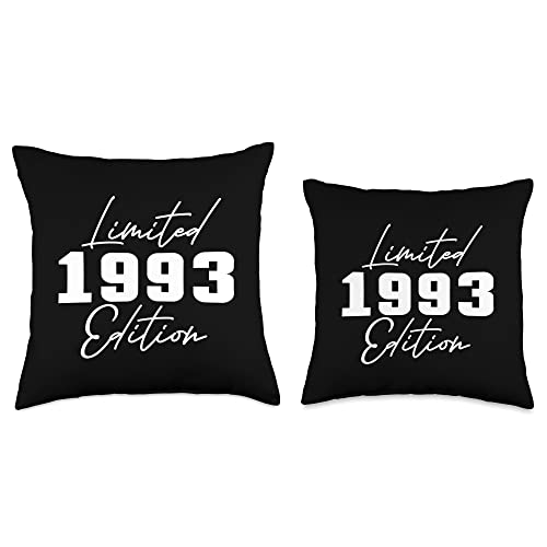 30th Birthday Gifts For Him & Her by Art Like Wow 1993 Edition, 30 Years Old Men Women 30th Birthday Throw Pillow, 16x16, Multicolor