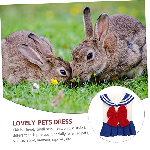 Mipcase 1pc Dress Photo Lovely Clothes with Chinchilla Creative Funny Squirrel Outfits Costume Cotton Costumexs Mini Clothesxs Hamster Small Decorative Xs Bowknot Bunny Dog Cute Propxs