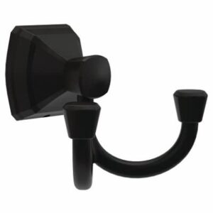 delta fly35-mb-r flynn double towel hook, matte black - quantity 3