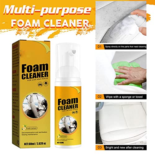 Car Magic Foam Cleaner, Magic Foam Cleaner for Car, Multi-Purpose Foam Cleaner, Car Restoring Spray for Car and House (2PCS, 30ML)