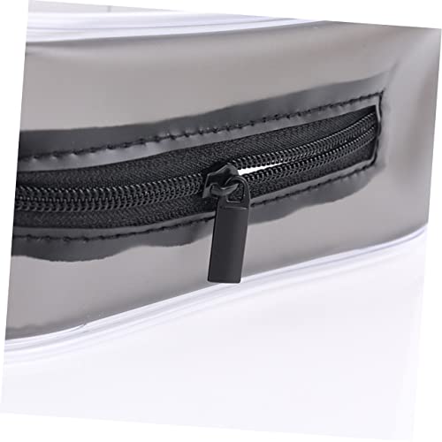 VALICLUD Travel Toiletry Bag Cables Storage Transparent Zipper Change Organizer Black with Bag Triangle Brushes Ing Purse Pvc Travel Cosmetic USB Toothpaste Clear Toiletry Bags