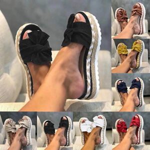 Quealent Sandals for Women Casual Summer Platform Espadrille High Heel Sandals 2023 Summer Sandals Shoes Open Toe Roman Shoes