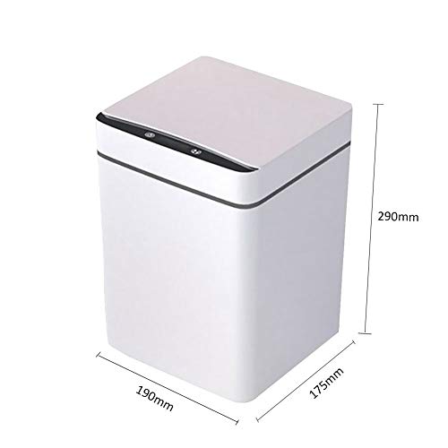 CZDYUF 12L Smart Trash Can Automatic Induction Motion Sensor Dustbin Home Kitchen Bathroom Waste Garbage Bin White