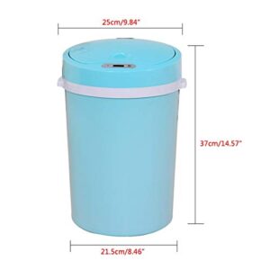 CZDYUF 16L Automatic Intelligent Sensor Smart Trash Can Intelligent Waste Bin Sensor Dustbin Plastic Household Dry and Wet Trash Bin ( Color : E )