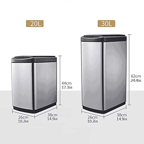 CZDYUF Home Smart Trash Can Automatic Induction Trash Can with Lid USB Charging Trash Can Bin 20/30L Bin Powered by Batteries (Battery not Included) (Color : D, Size : 20L)