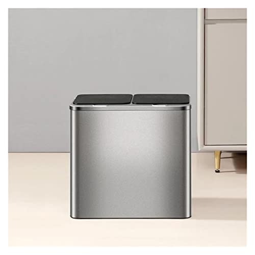 UXZDX Intelligent Kitchen Trash Can Recycle Bin Double Large Dry and Wet Separation Trash Can Automatic Kitchen Storage