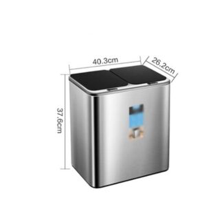 UXZDX Intelligent Kitchen Trash Can Recycle Bin Double Large Dry and Wet Separation Trash Can Automatic Kitchen Storage