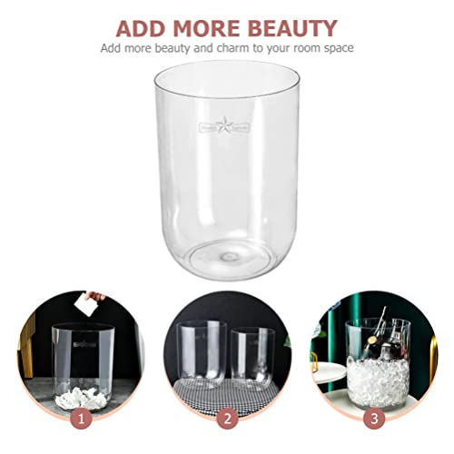 CLISPEED Trash Bin Garbage Bin Clear Small Trash Can Wastebasket Garbage Can Container Bin Ice Bucket Laundry Basket for Kitchen Bathroom Office Bedroom Living Room ৪L Trash Bin Garbage Bin